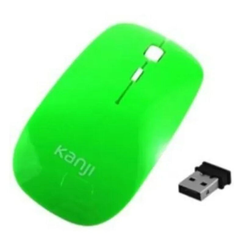 Mouse Inalambrico Kanji Kj-mousei002 Verde – Casa Belgrano